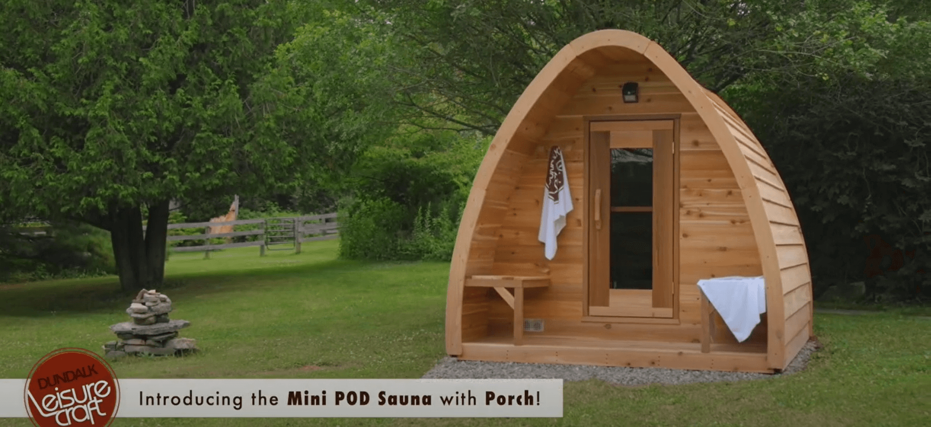 Mini POD Porch Sauna with Porch by Leisurecraft - Island Spas NE